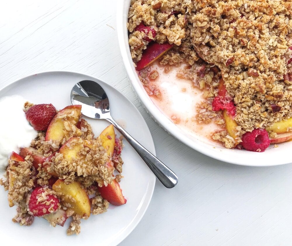Summer Fruit Crumble - Nourish & Tempt