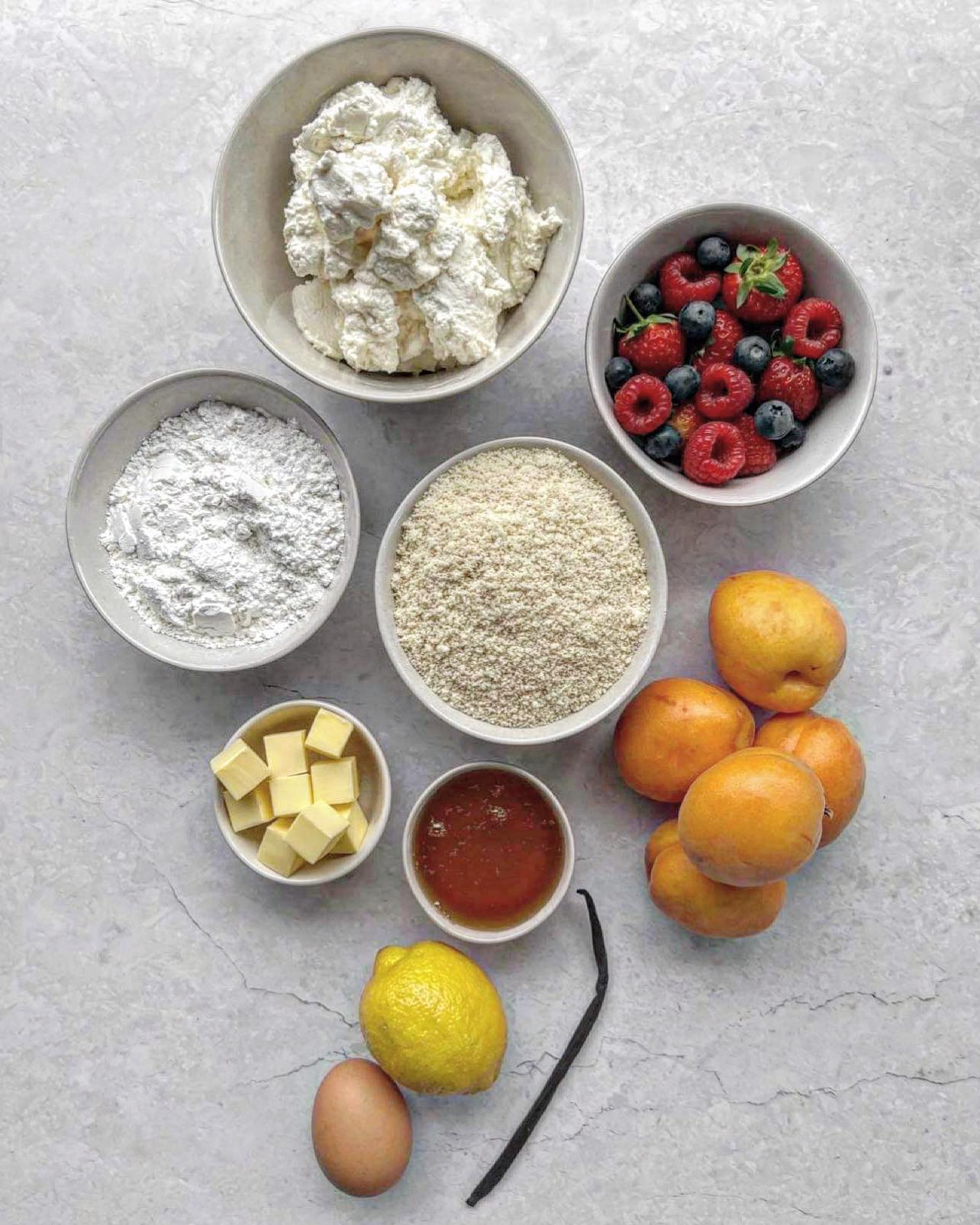 Whipped Vanilla-Lemon Ricotta Tart with Fruit - Nourish & Tempt