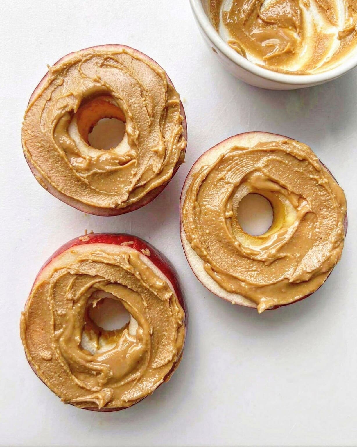 Peanut Butter & Apple Donut Snack Rings - Nourish & Tempt
