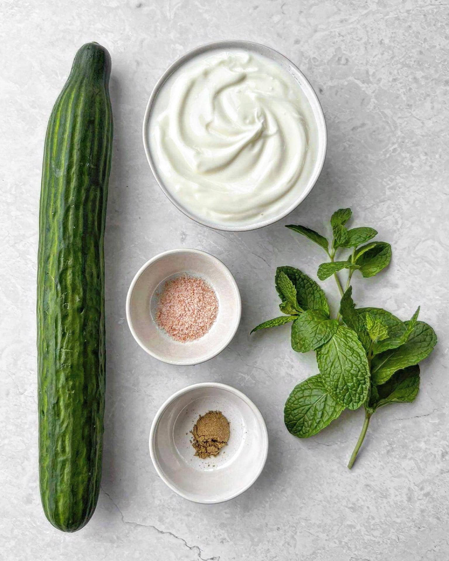 Fresh Mint & Grated Cucumber Yoghurt Raita - Nourish & Tempt