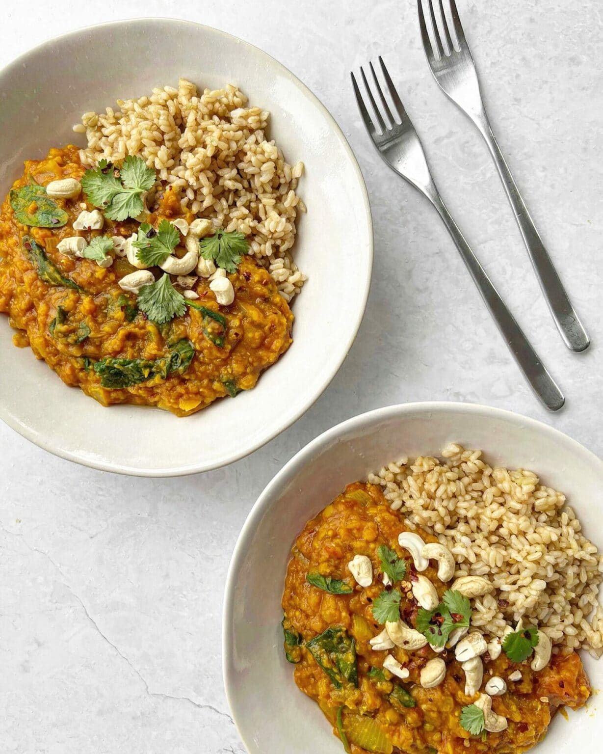 Nourishing Red Lentil & Spinach Dahl - Nourish & Tempt