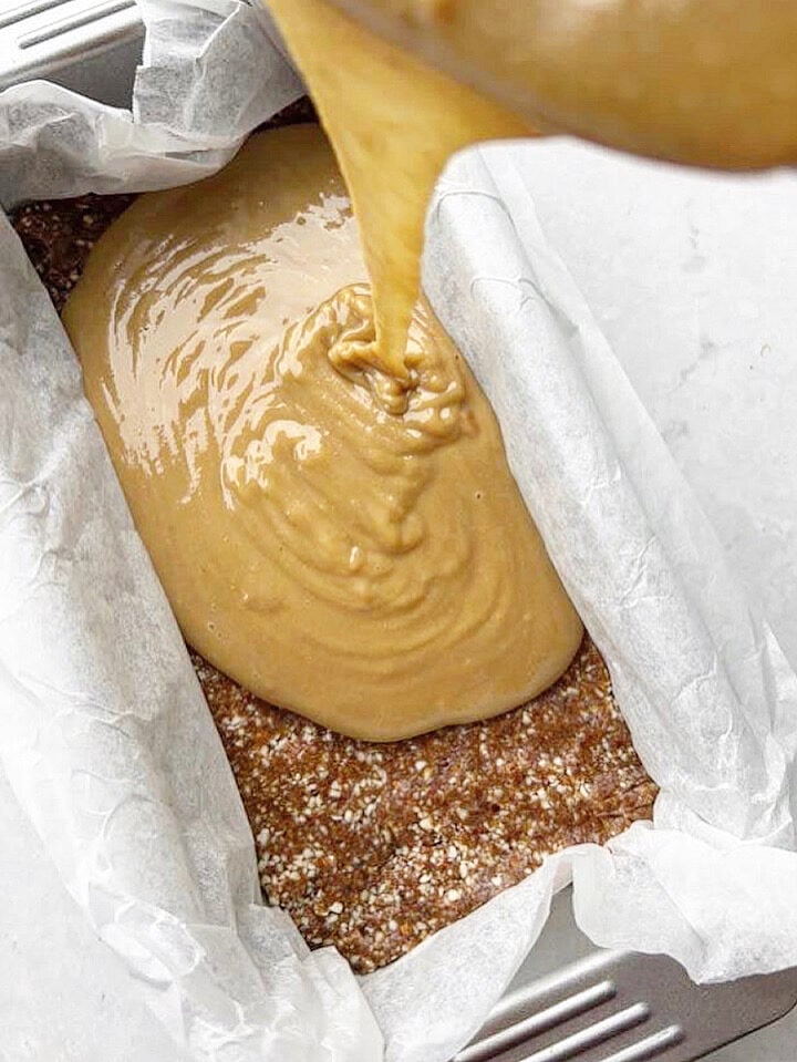 No-Bake Tahini Caramel Dessert Bars - Nourish & Tempt