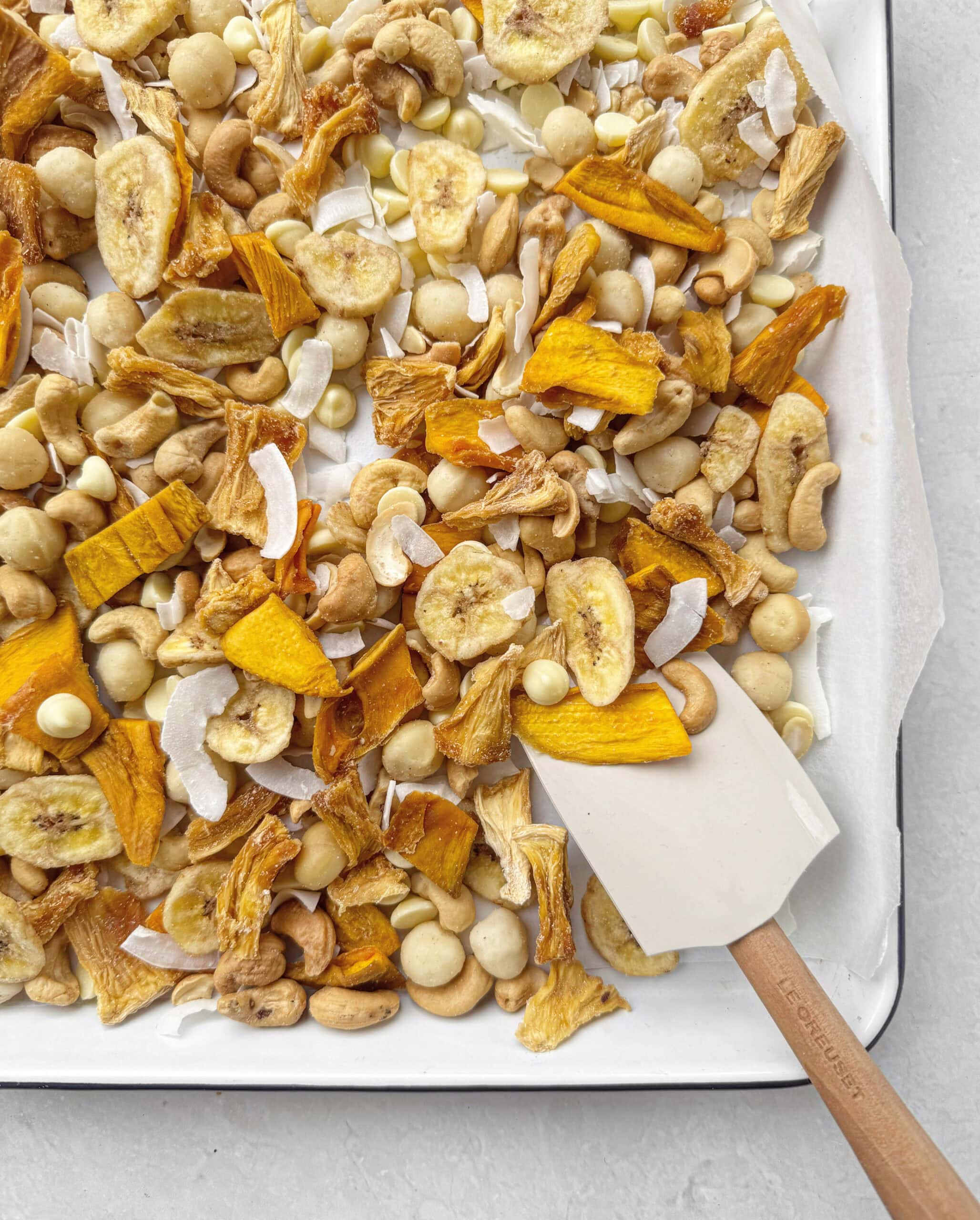 5-Minute Tropical Fruit Trail Mix with Coconut - Nourish & Tempt