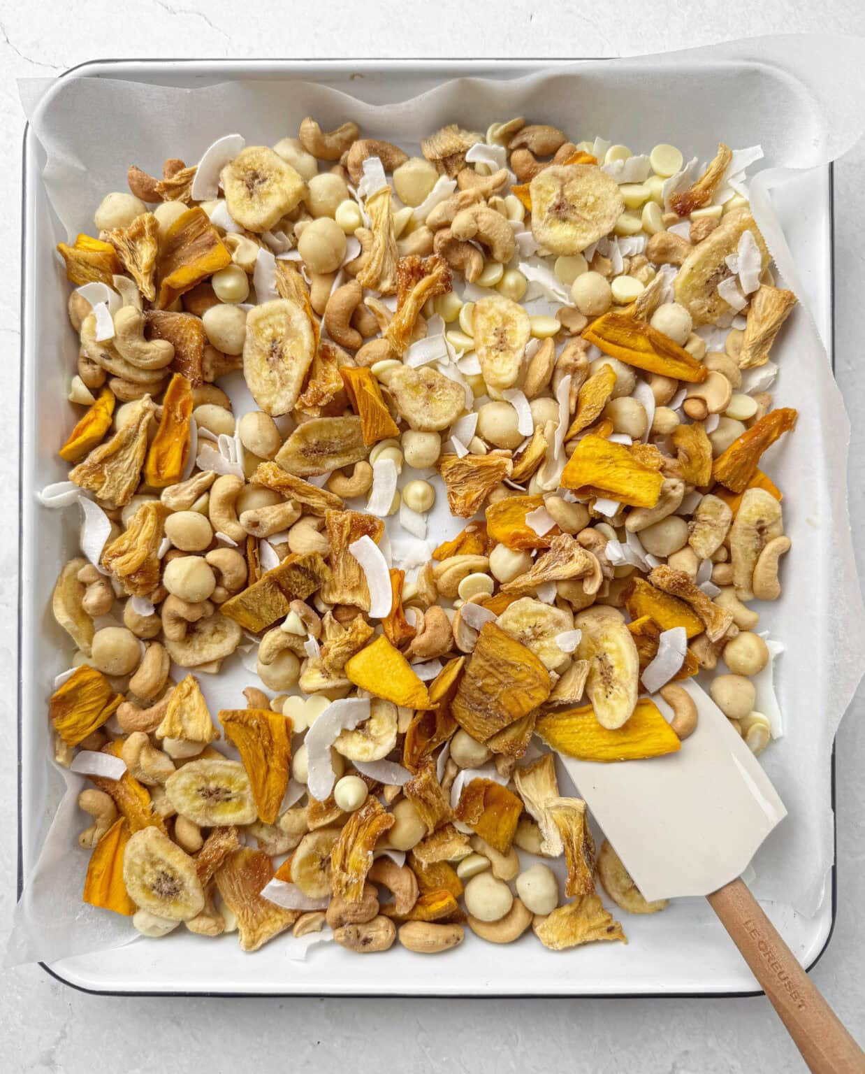 5-Minute Tropical Fruit Trail Mix with Coconut - Nourish & Tempt