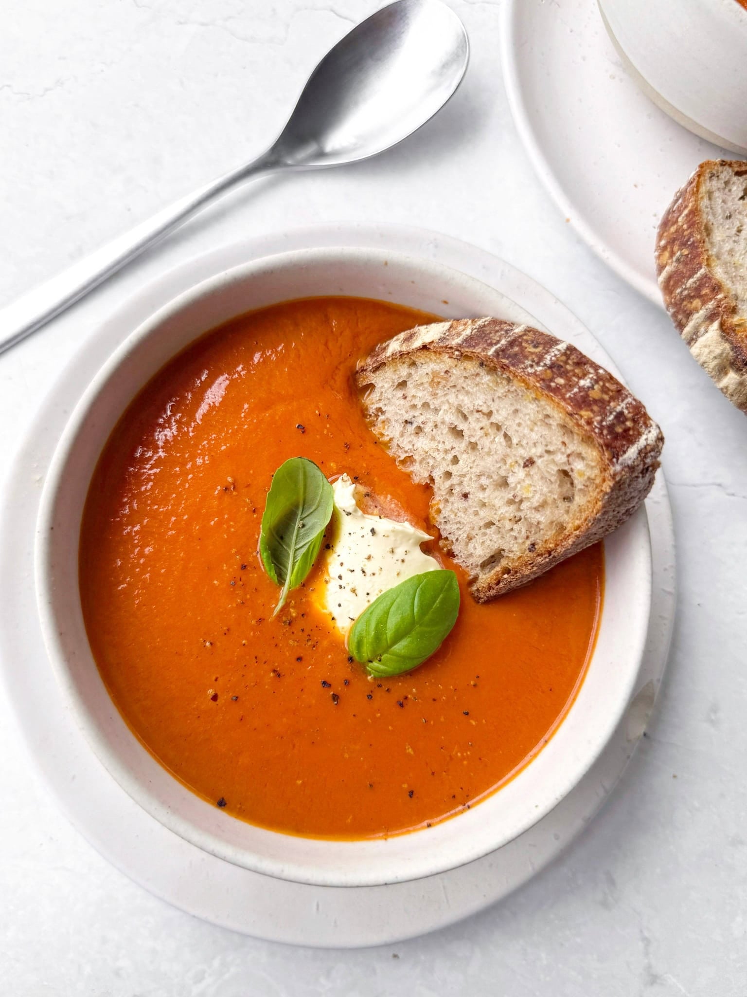 Smoky Roasted Red Pepper & Tomato Soup - Nourish & Tempt